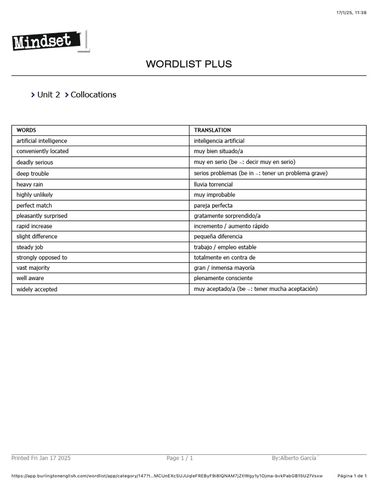 Unit 2 Collocations | PDF
