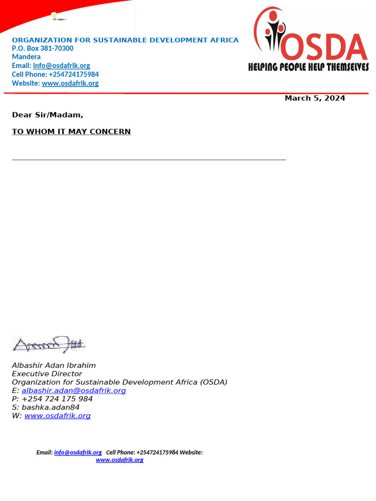 Tinywow - Tinywow - Recommendation Letter - Mohamed Abdikadir - 73653615 - 73654174 | PDF