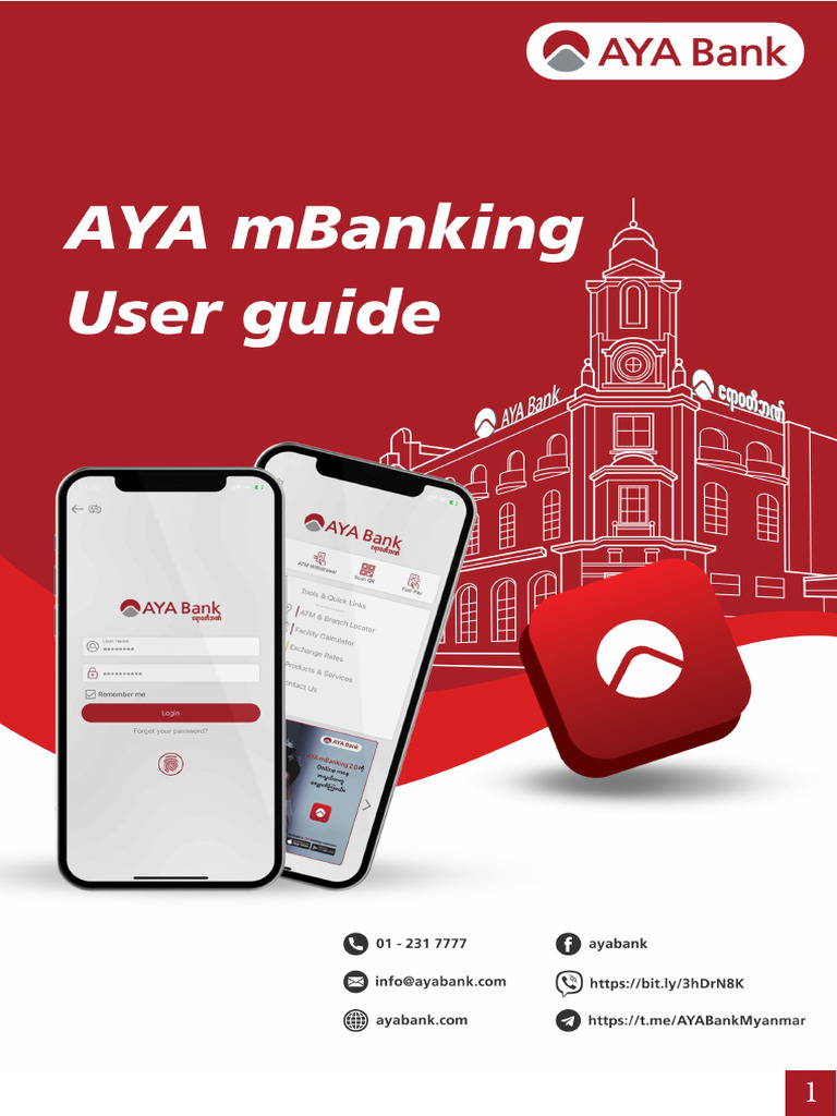 AYA Mbanking 2.0 USER GUIDE | PDF | Login | Credit Card