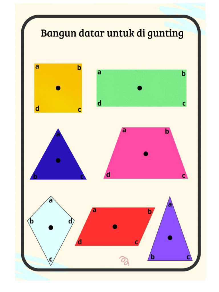 Lembar Kerja Simetri Bangun Datar | PDF