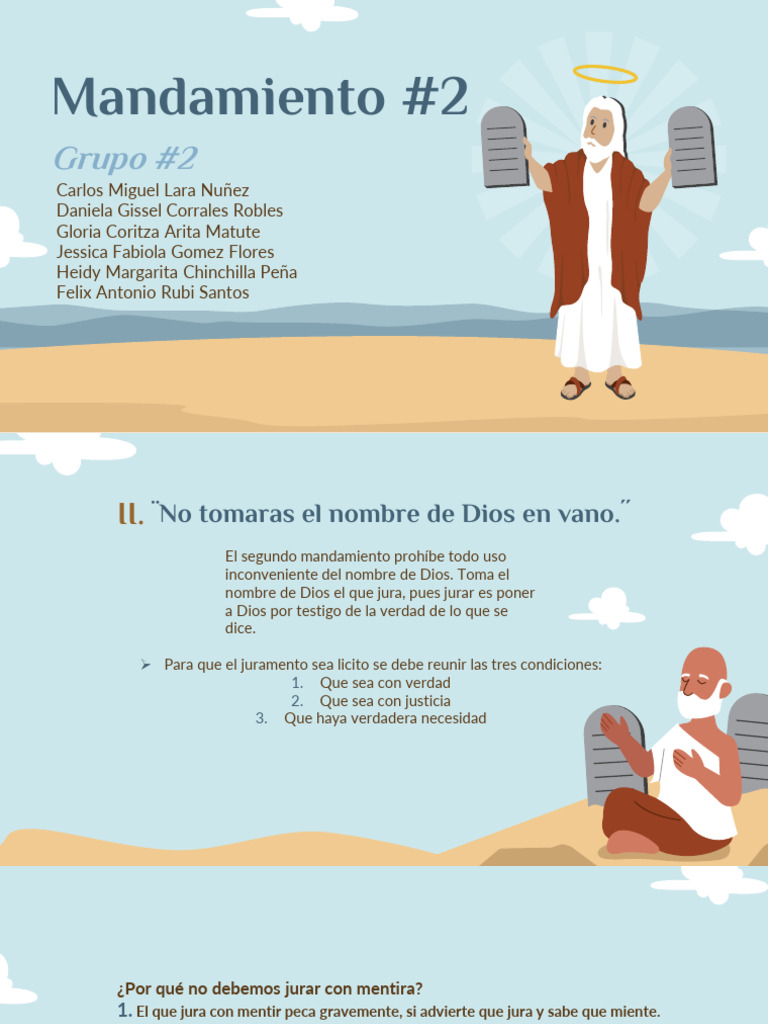 Segundo Mandamiento Grupo #2 | PDF