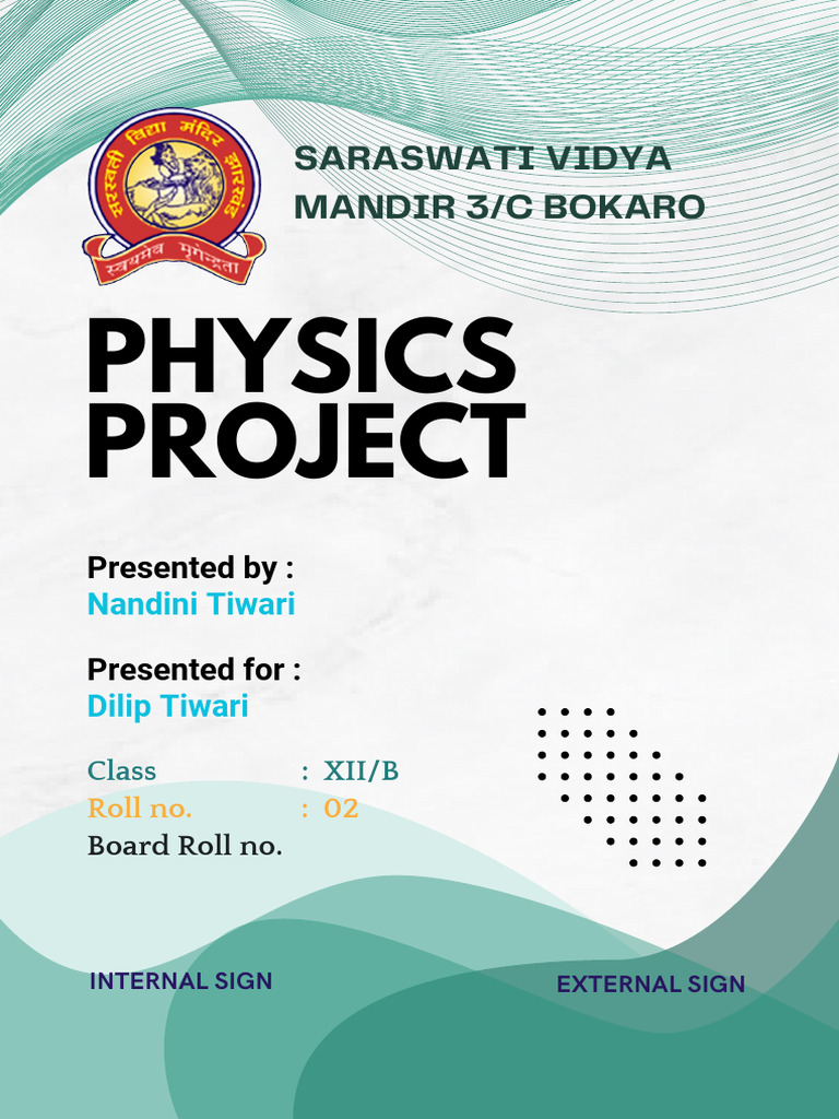 Physics Project Class XII/B | PDF