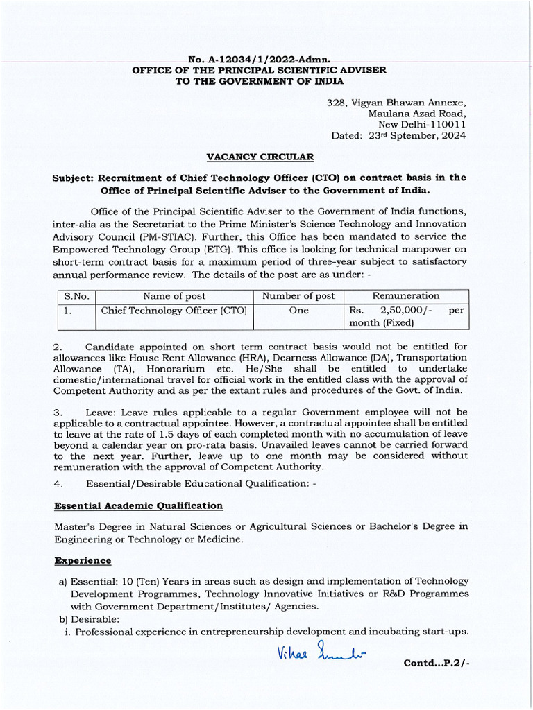 CTO VC Sep 2024 | PDF