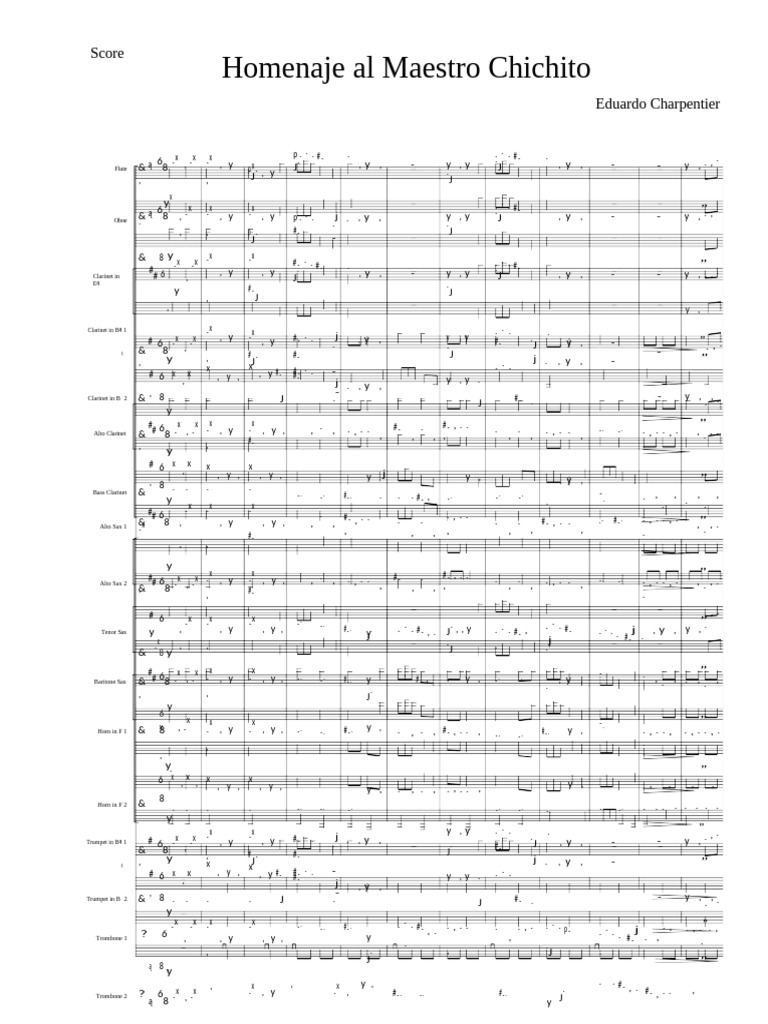 Partitura: Homenaje al Maestro Chichito | PDF | Aerófonos | Instrumentos musicales