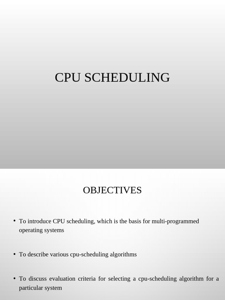 schedule | PDF | Scheduling (Computing) | Process (Computing)