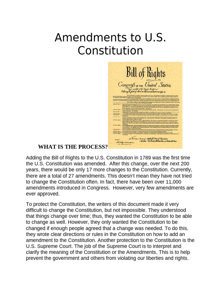 U.S. Constitution Amendment Process Explained | PDF