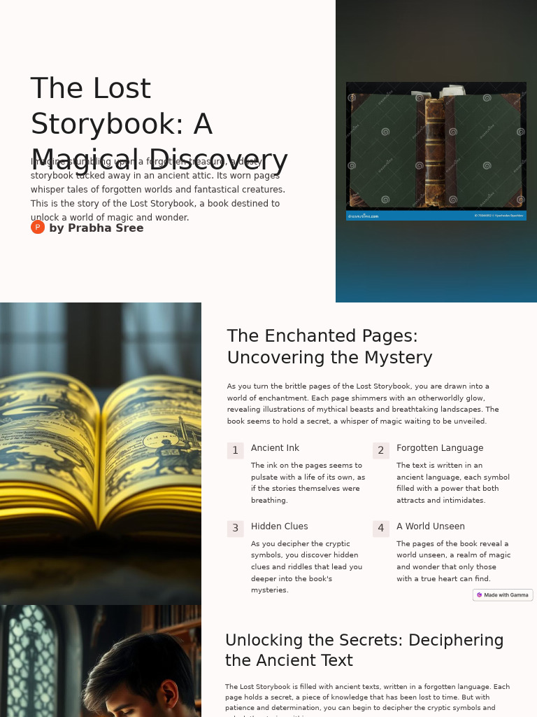 The Lost Storybook A Magical Discovery | PDF | Courage | Children's ...