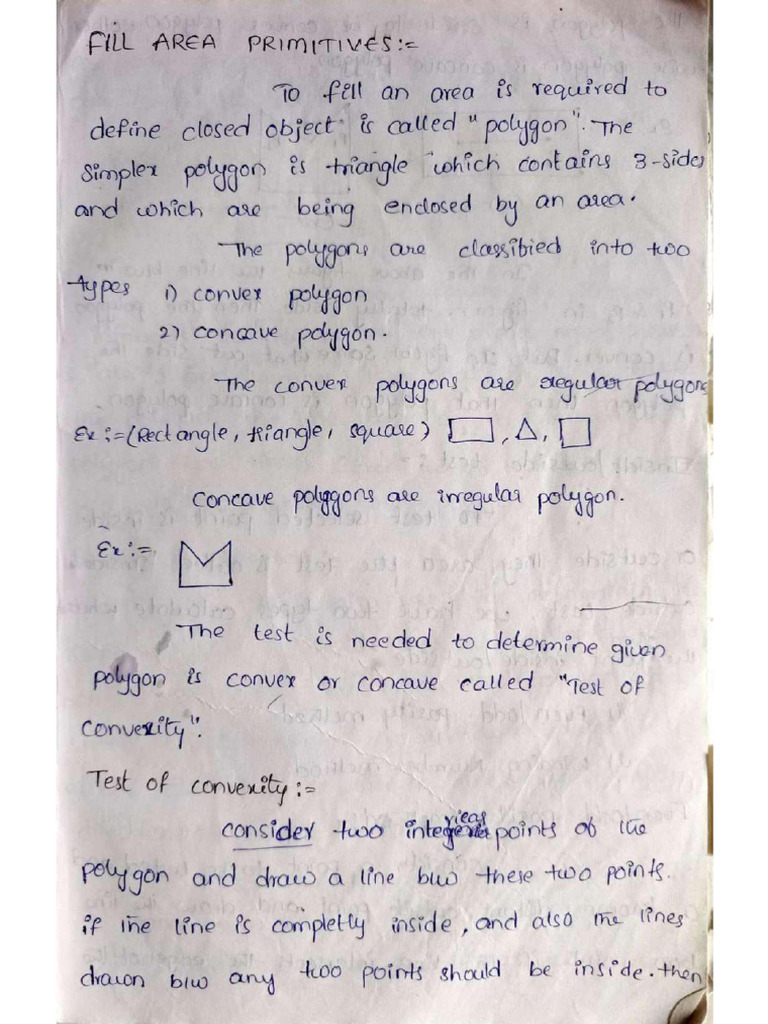 FILL AREA PRIMITIVES | PDF