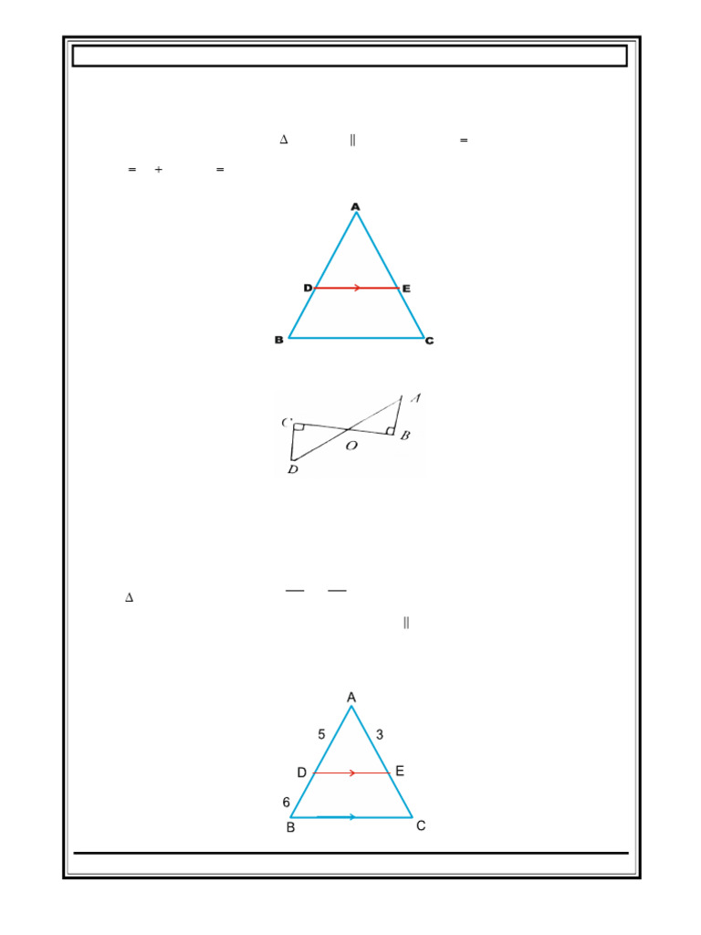 05 - TS - CH-8 Similar Triangles - Sa-1 Booklet - 2023-2024 | PDF | Area | Polytopes