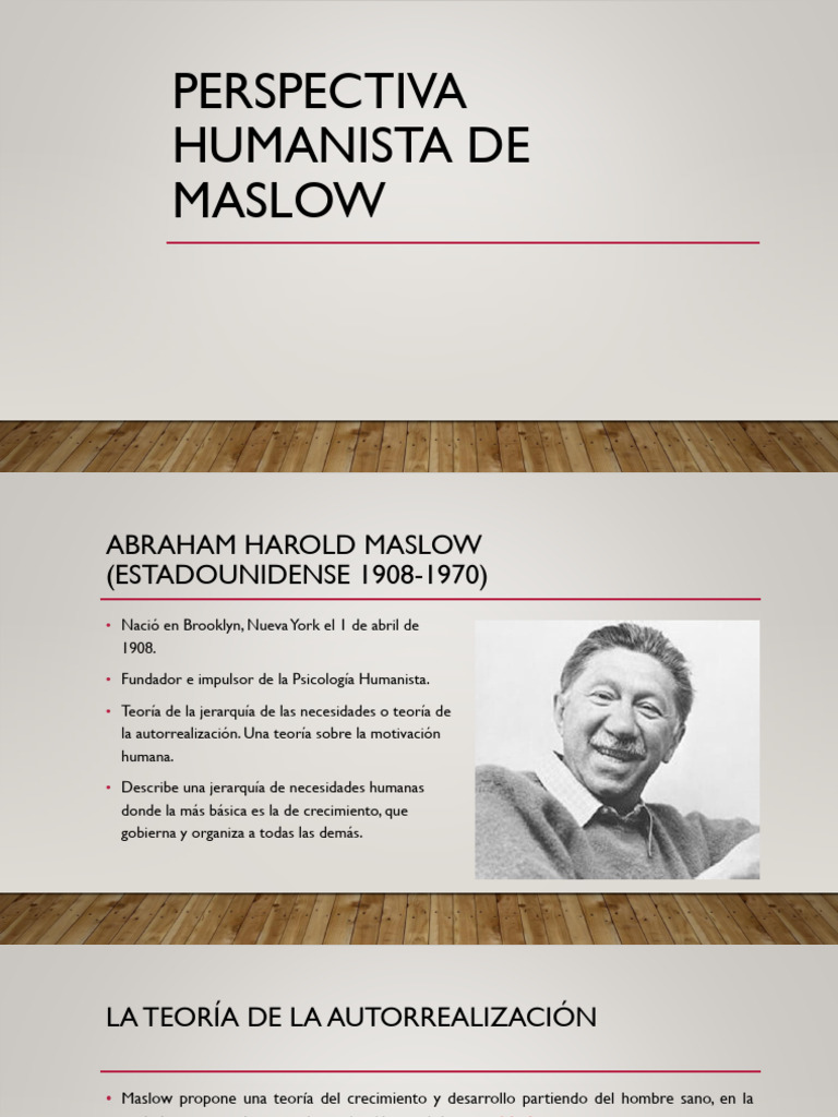 Teoría de la Autorrealización de Maslow | PDF | Conceptos psicologicos ...