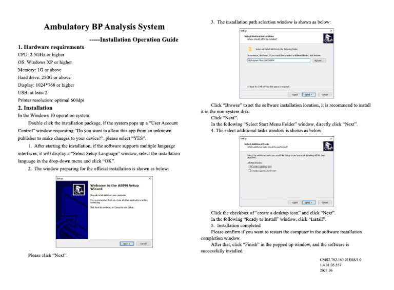 Ambulatory BP Analysis System Installation Guide1 0 | PDF