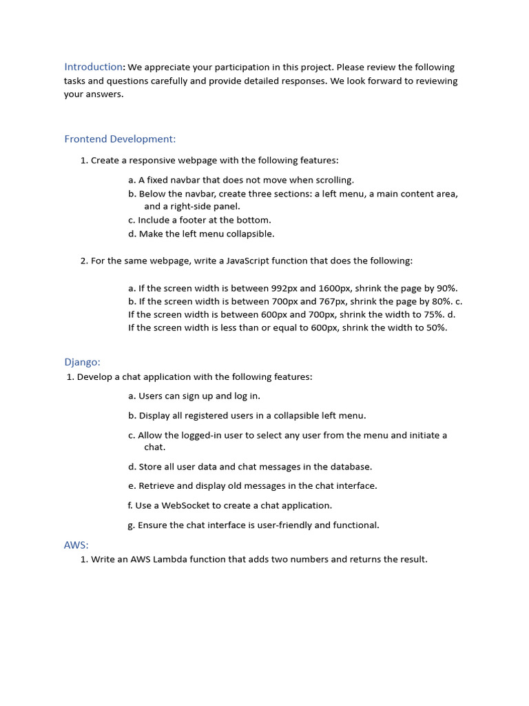 Assignment Tasks | PDF