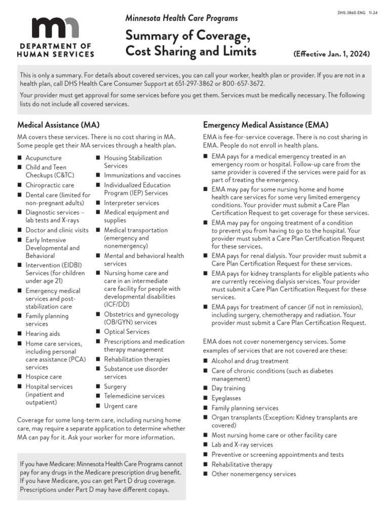 Minnesota Health Care Programs Summary 2024 | PDF | Medicare (United ...