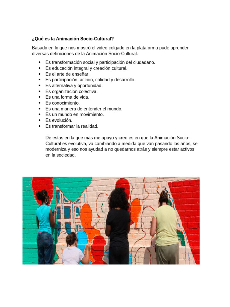 Definición y Rol del Animador Socio-Cultural | PDF