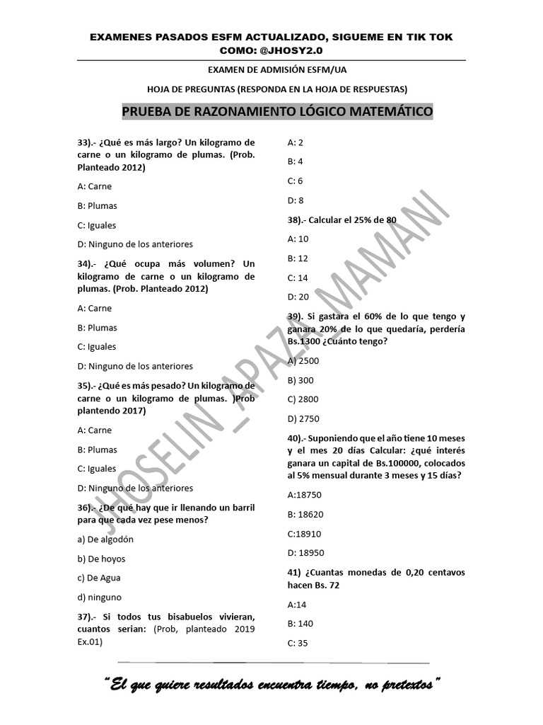 Razonamiento Logico Matematico | PDF