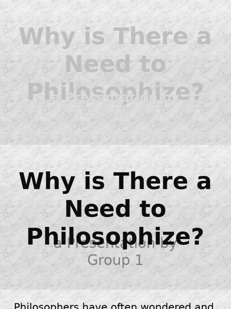 Why We Need to Philosophize | PDF | Knowledge | Idea
