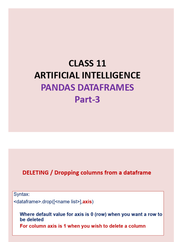 Class 11-Dataframes-Part 3 | PDF | Comma Separated Values | Software Engineering
