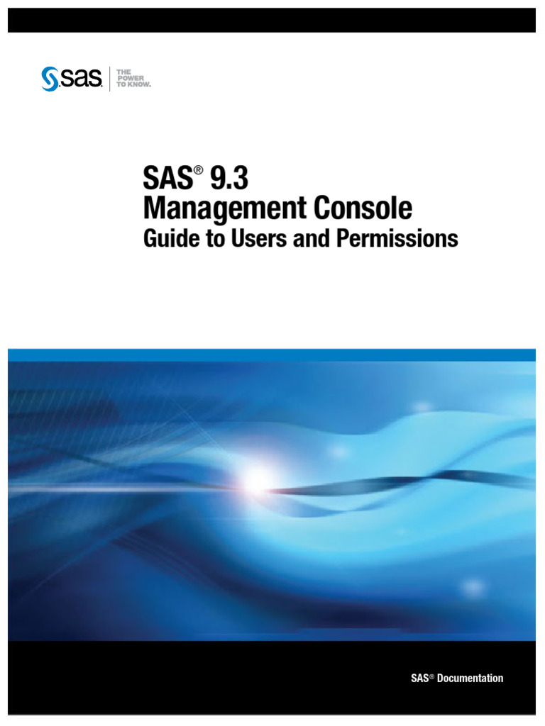 SAS® Management Console Guide To Users and Permissions | PDF | Password | Active Directory