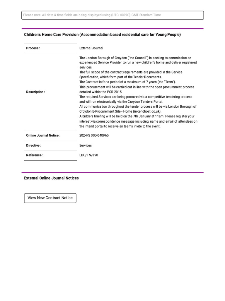London Borough of Croydon E-Procurement Site | PDF