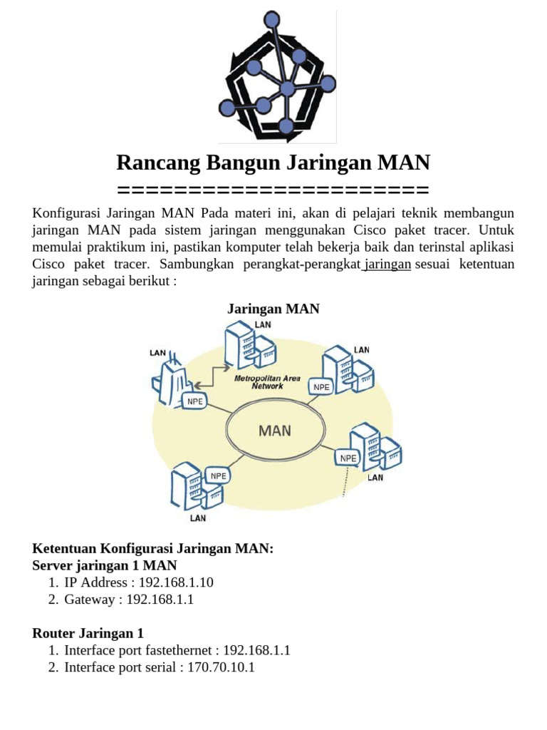 Konfigurasi Jaringan MAN dengan Cisco | PDF