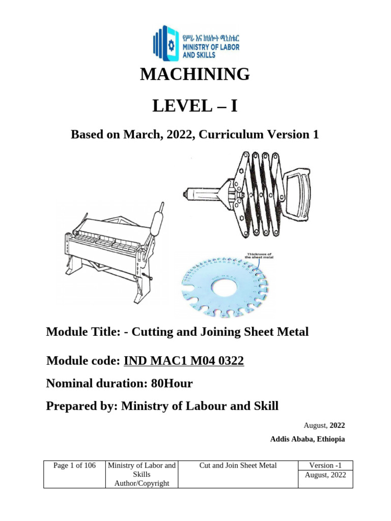 Cutting and Joining Sheet Metal Guide | PDF | Sheet Metal | Rivet