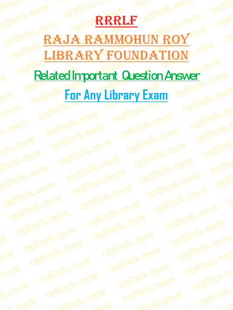 RRRLF Related Questions Answers | PDF