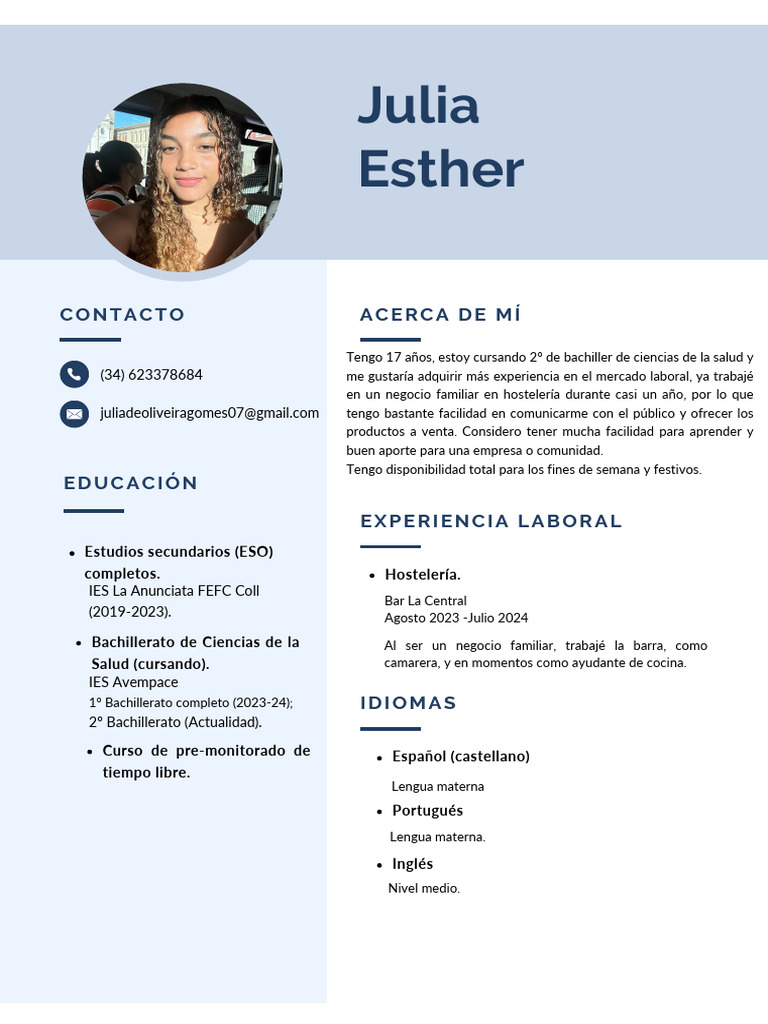 Curriculum Julia. | PDF