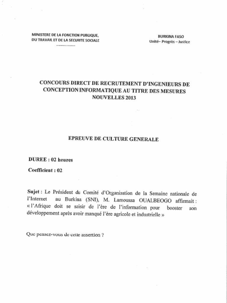 Concour Mesure Nouvelle Sujets (2) | PDF