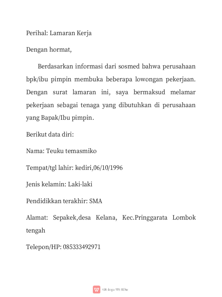 EXECUTIVE - CV Teuku Temasmiko | PDF