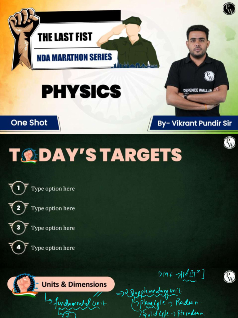 Lec_01_Physics_Physics_Marathon_The_Last_Fist_NDA_Vikrant_Singh | PDF