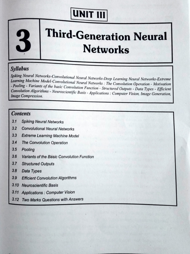 NNDL-unit 3 | PDF | Computational Neuroscience | Artificial Intelligence