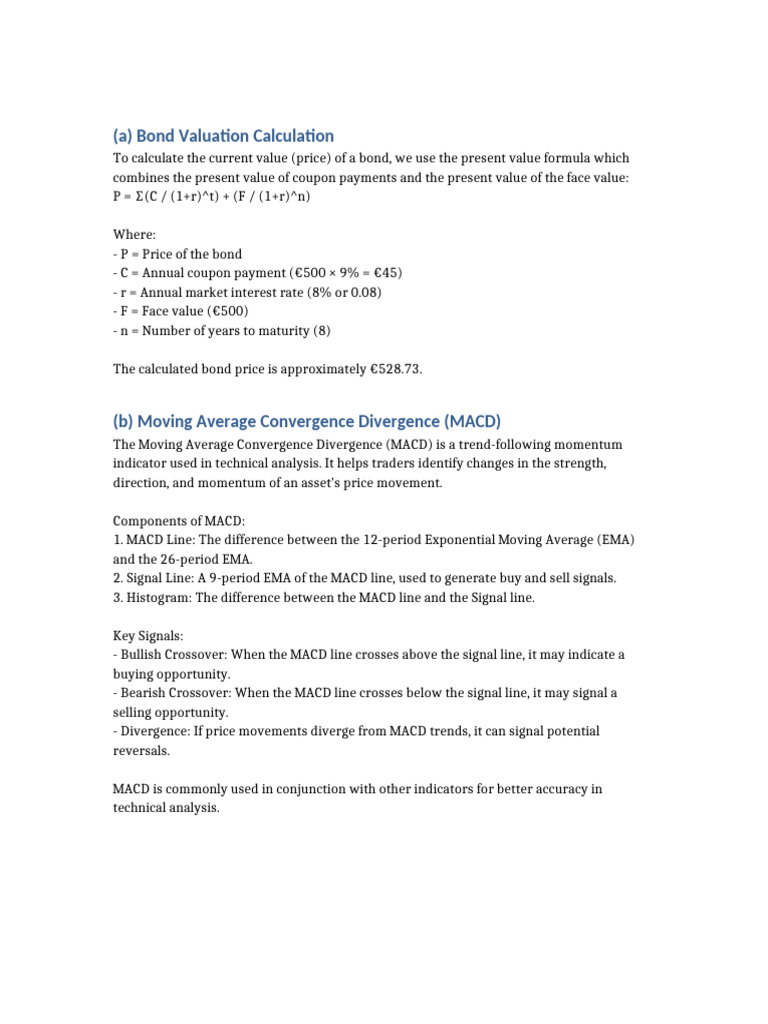Bond Macd Analysis | PDF