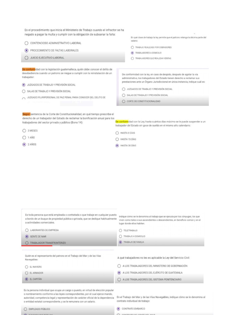 Examen Final Derecho Laboral | PDF