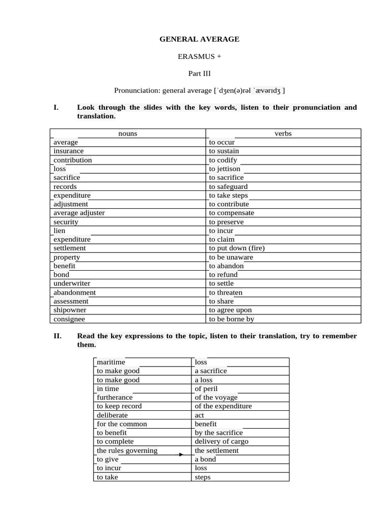 Understanding General Average in Maritime Law | PDF | Insurance ...