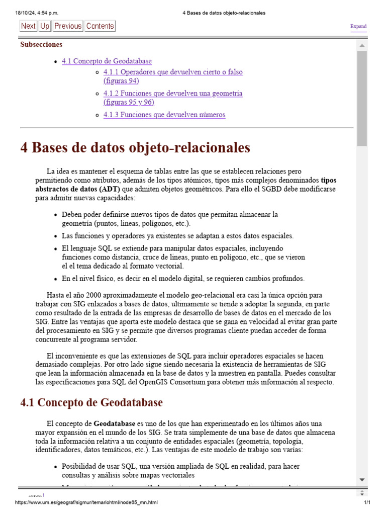 4 Bases de Datos Objeto-Relacionales | PDF | Sistema de información ...