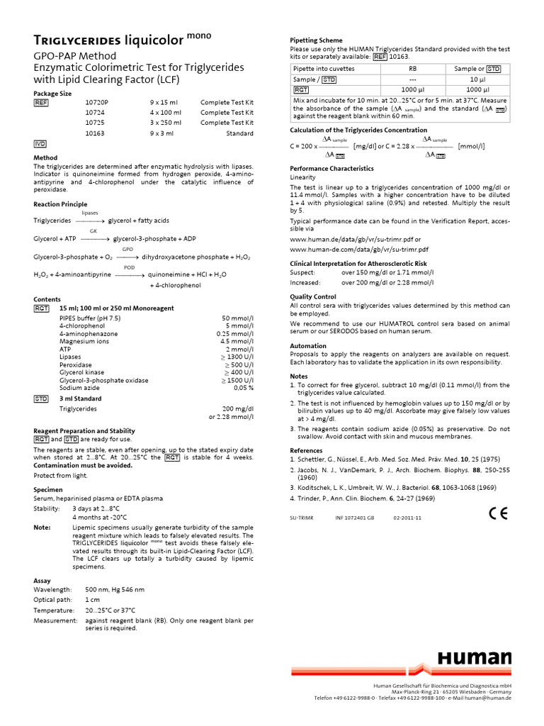 TRIGLYCERIDES | PDF | Magnesium | Triglyceride