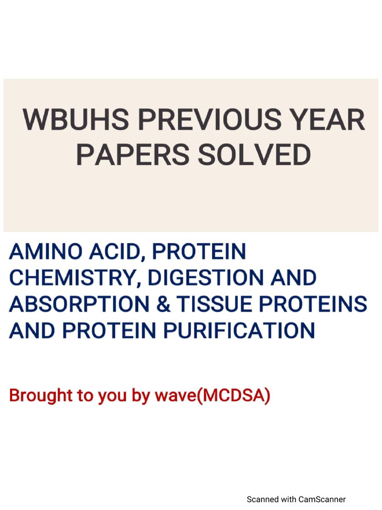 Protein Chemistry | PDF
