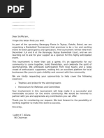 Basketball League Solicitation Letter | PDF