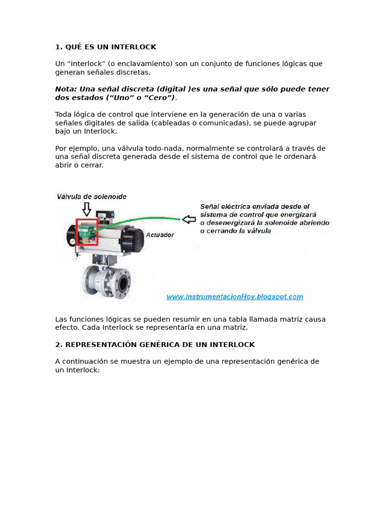Qué Es Un Interlock | PDF | Sistema de control | Matriz (Matemáticas)
