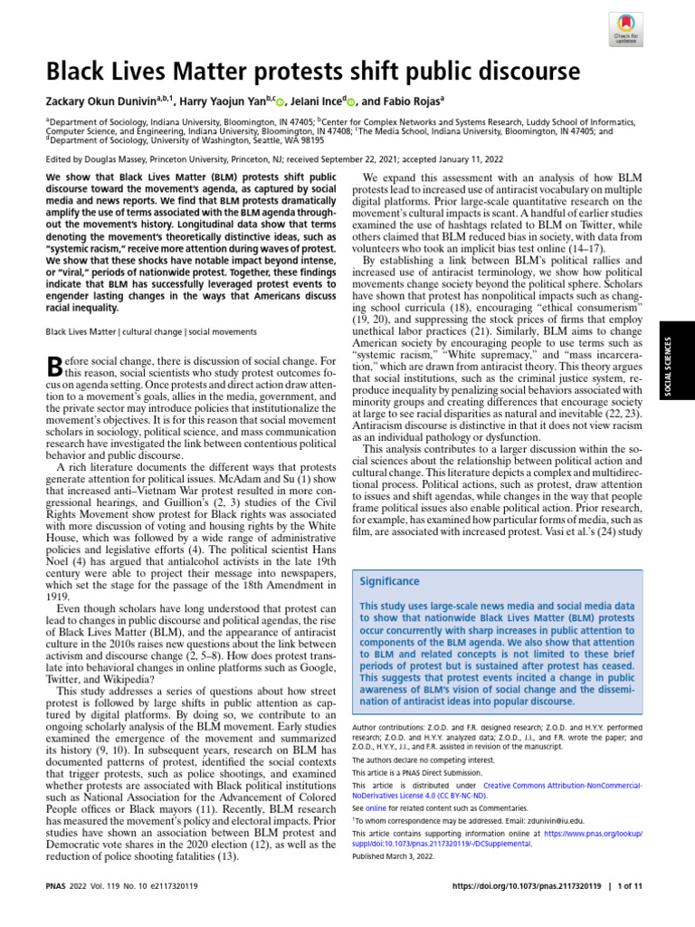 Dunivin-Et-Al-2022-Black-Lives-Matter-Protests-Shift-Public-Discourse ...
