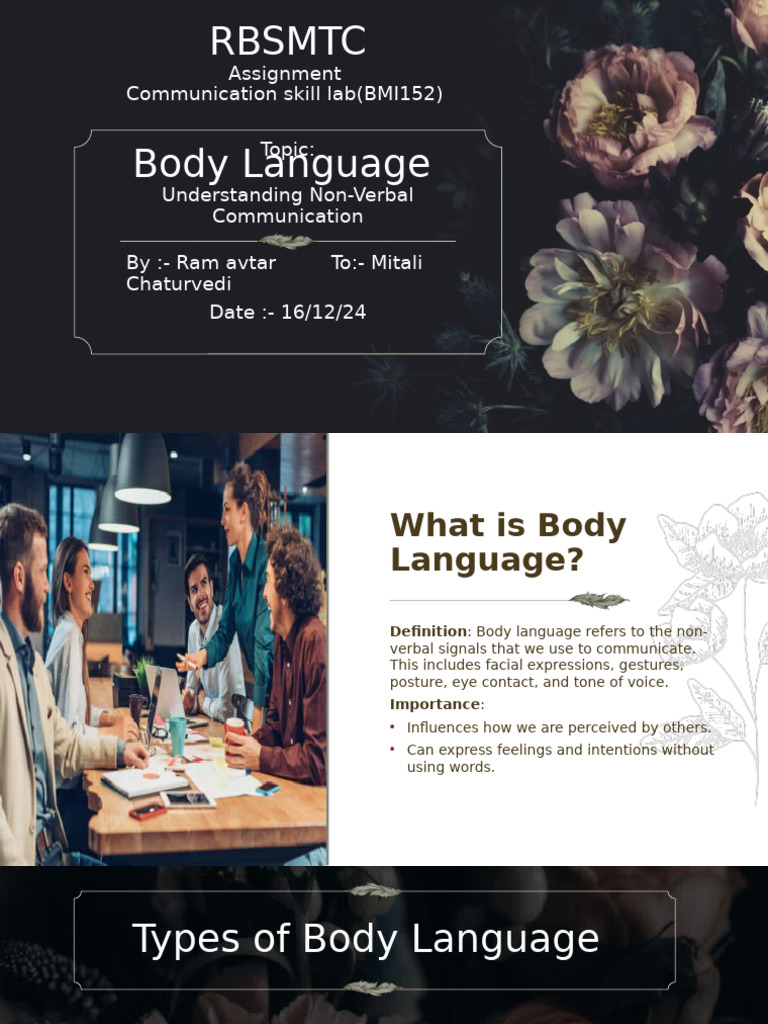 Understanding Body Language Basics | PDF | Body Language | Nonverbal Communication