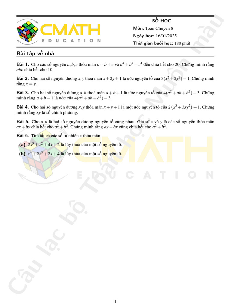 (L8C024) 2025 01 16 BTVN | PDF