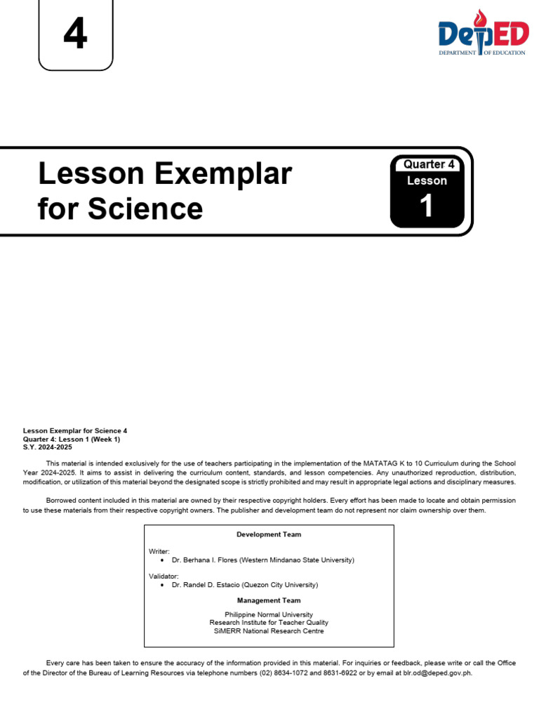 Q4 LE Science-4 Lesson-1 Week-1 | PDF | Loam | Soil