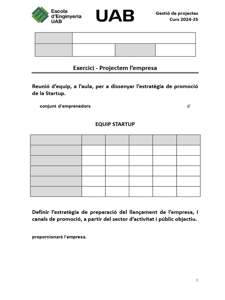 L7 Exercicis Informe Estrategia GP 2024-25 | PDF