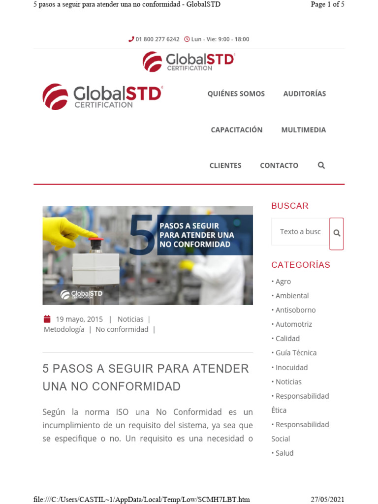 5 Pasos para NC | PDF
