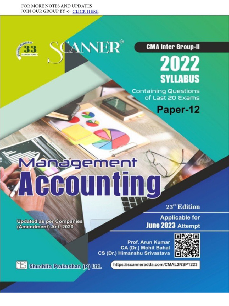 p12 Management Accounting Scanner Cma Inter | PDF