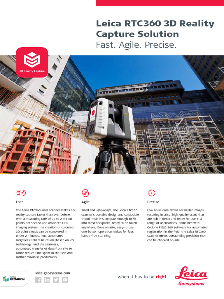 Leica RTC360: Fast 3D Scanning | PDF | Image Scanner | Information And ...