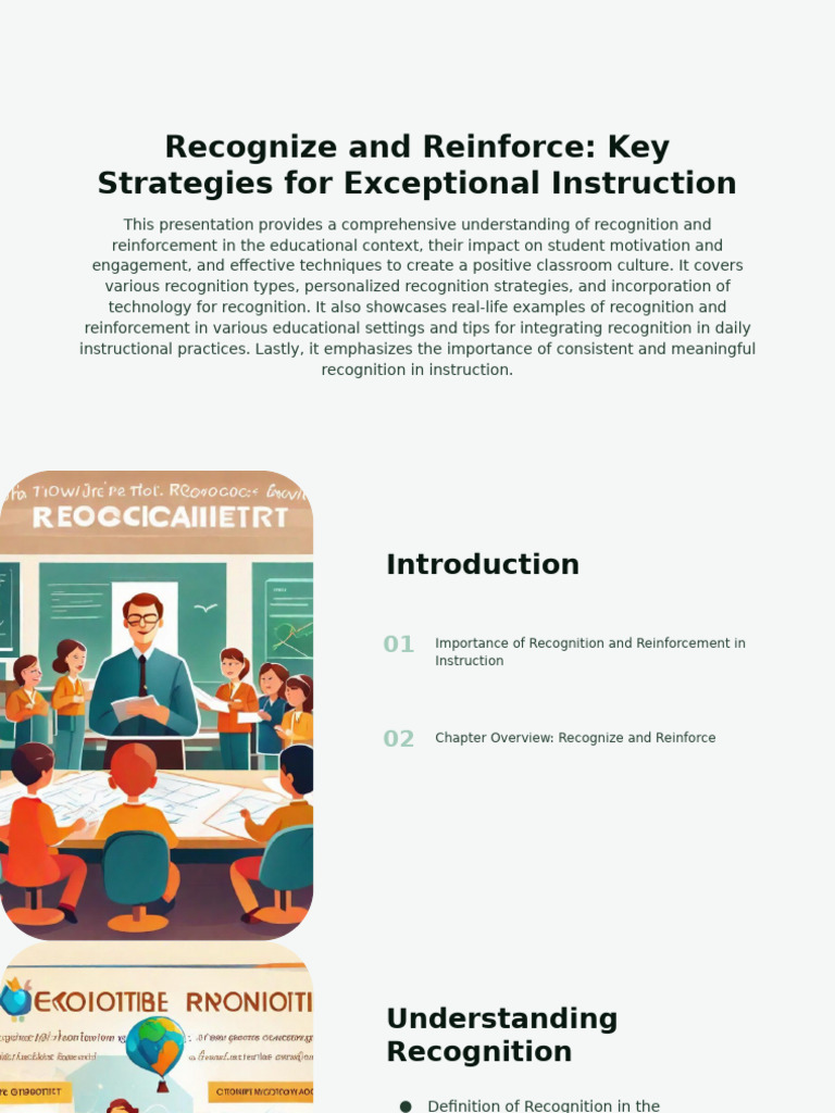 Recognize and Reinforce - Key Strategies For Exceptional Instruction ...