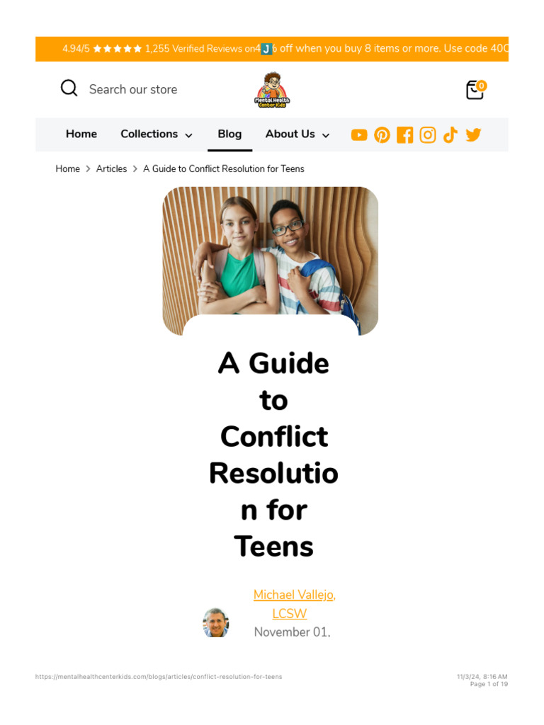 A Guide To Conflict Resolution For Teens - Mental Health Center Kids ...