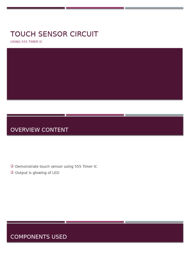 Touch Sensor Circuit-1 | PDF